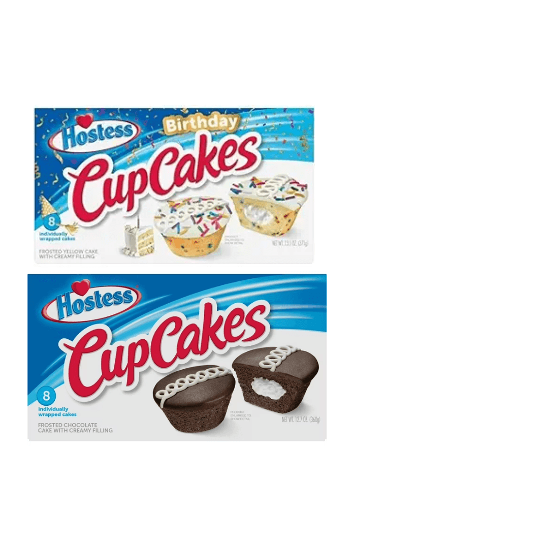 Hostess Birthday Cupcakes - 8ct/13.1oz.&Hostess Cup Cakes, 8 ct ...