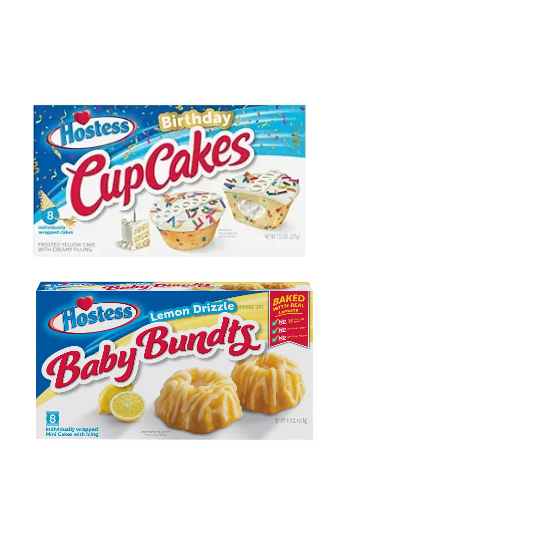 Hostess Birthday Cupcakes - 8ct/13.1oz.&Hostess Lemon Drizzle Baby ...