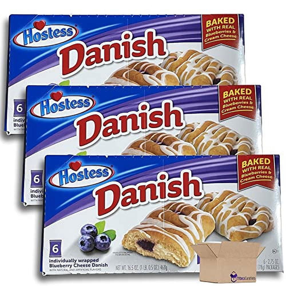 Hostess Snacks Bakery - Blueberry Danish Value Pack, Individually ...