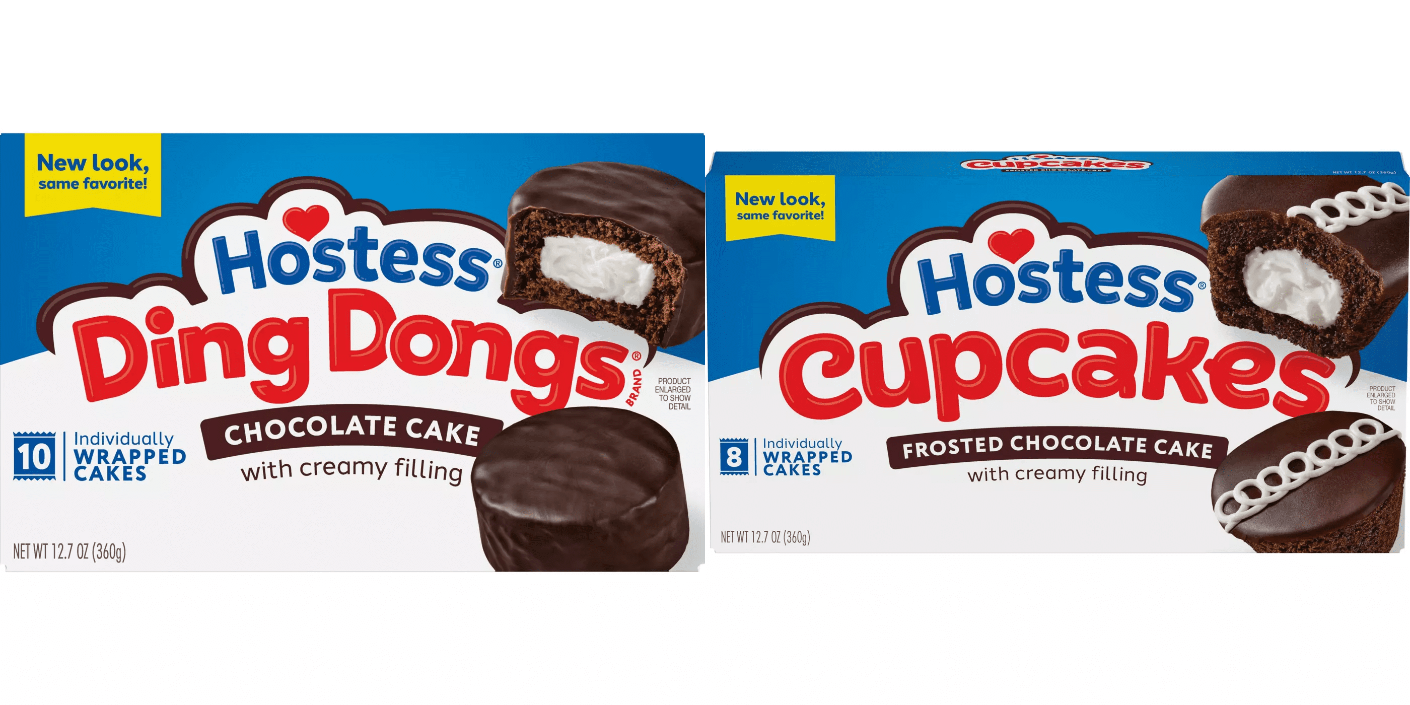 Hostess Chocolate Cake Ding Dongs, 10 ct&Hostess Frosted Chocolate ...