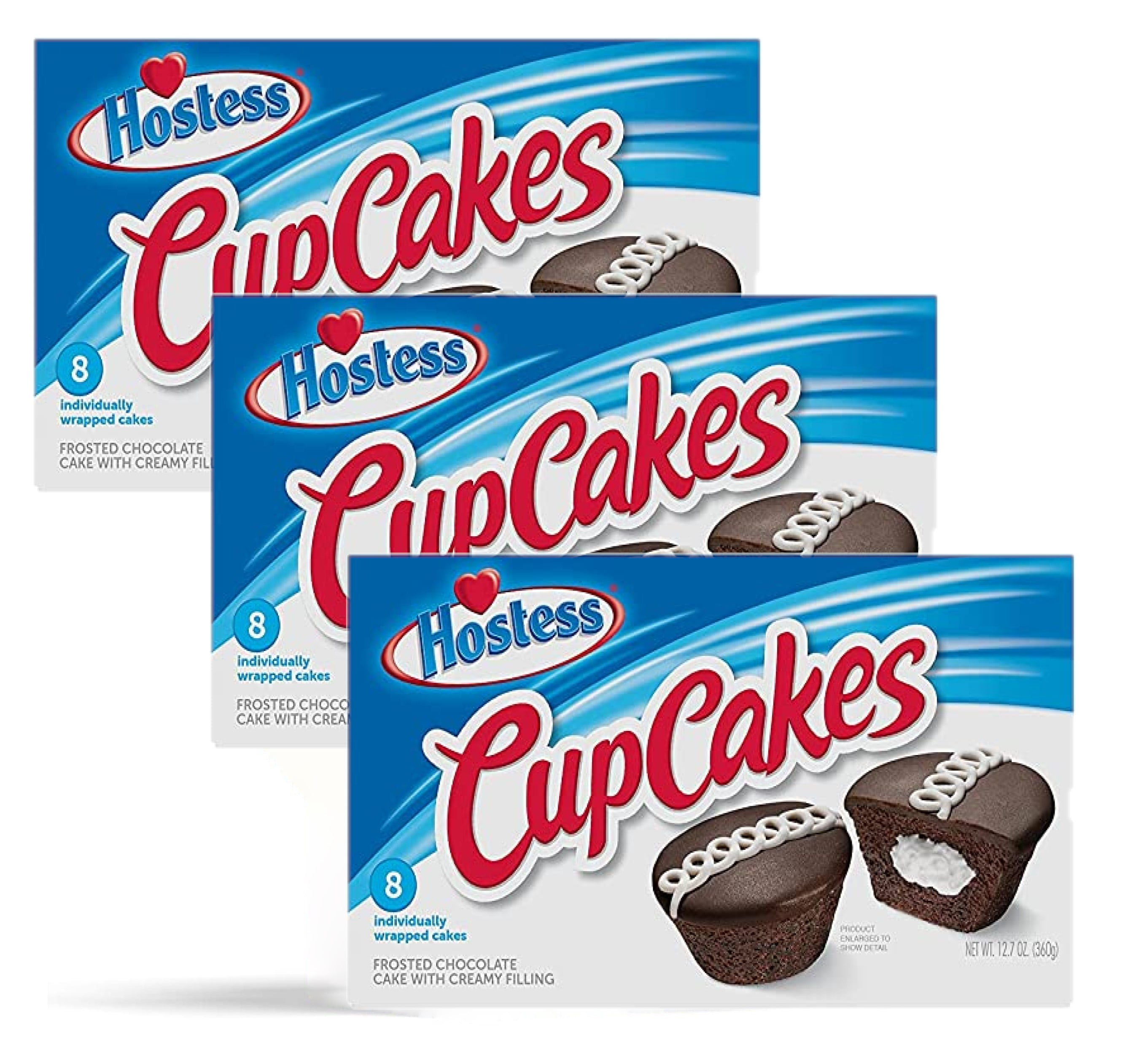 Hostess Chocolate Cupcakes, 3 Pack | 24 Cupcakes - Walmart.com