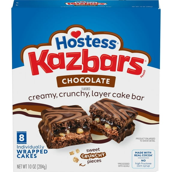 HOSTESS Snack Triple Chocolate KAZBARS Creamy, Crunchy Layer Bar ...