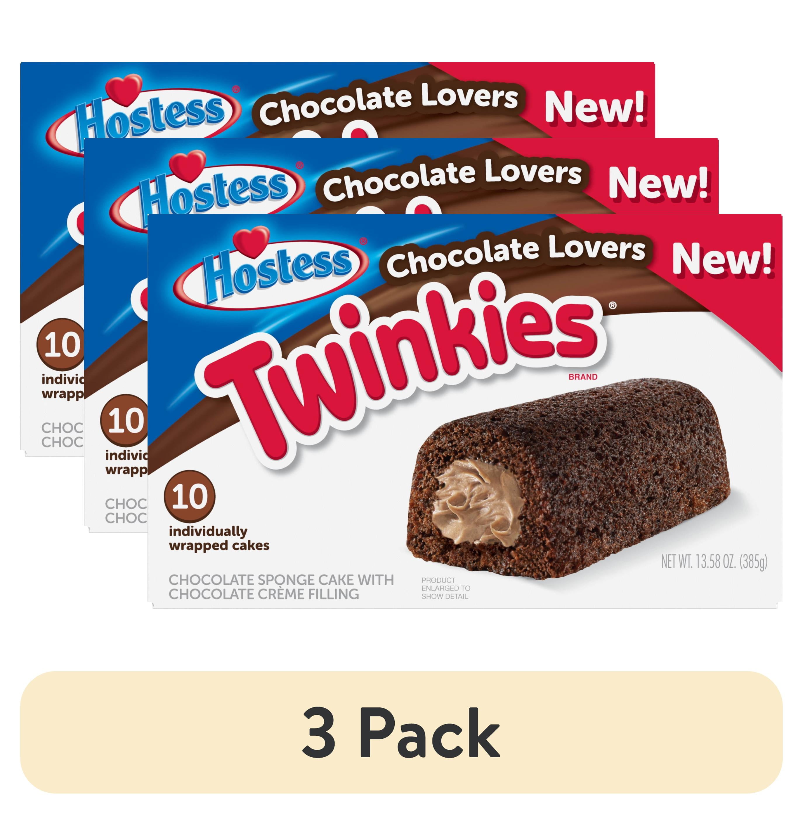 (3 pack) Hostess Twinkies Chocolate Lovers Snack Cakes, Chocolate ...