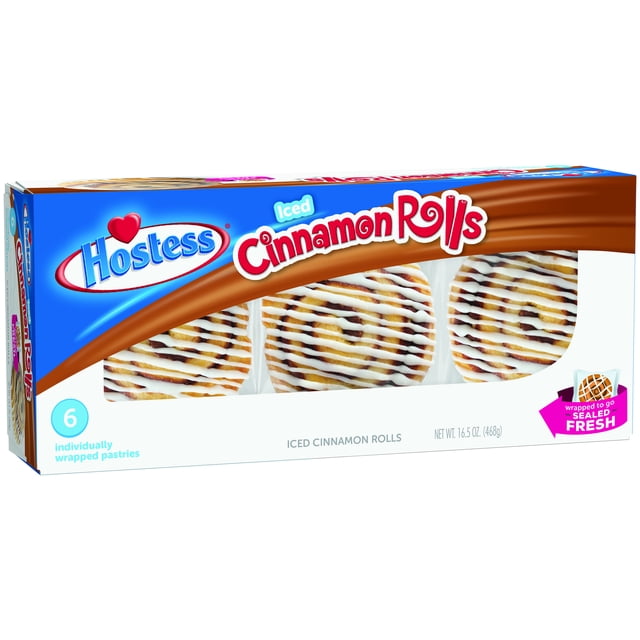 Hostess Cinnamon Roll Pastry Swirl, Sweet Snacks, Individually Wrapped ...