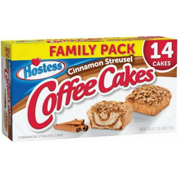 Hostess Cinnamon Steusel Coffee Cakes, 20.3 oz, Breakfast Snack Bakery ...