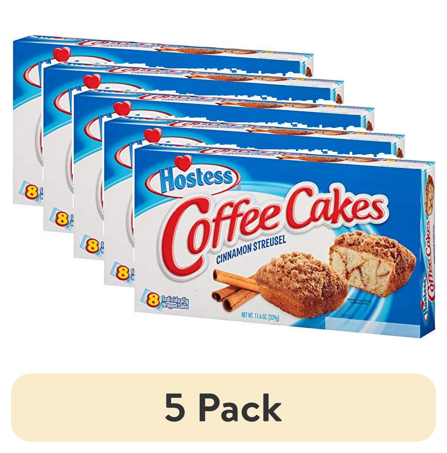 (5 pack) Hostess Cinnamon Streusel Coffee Cakes (8 count) 11.6 oz Box ...