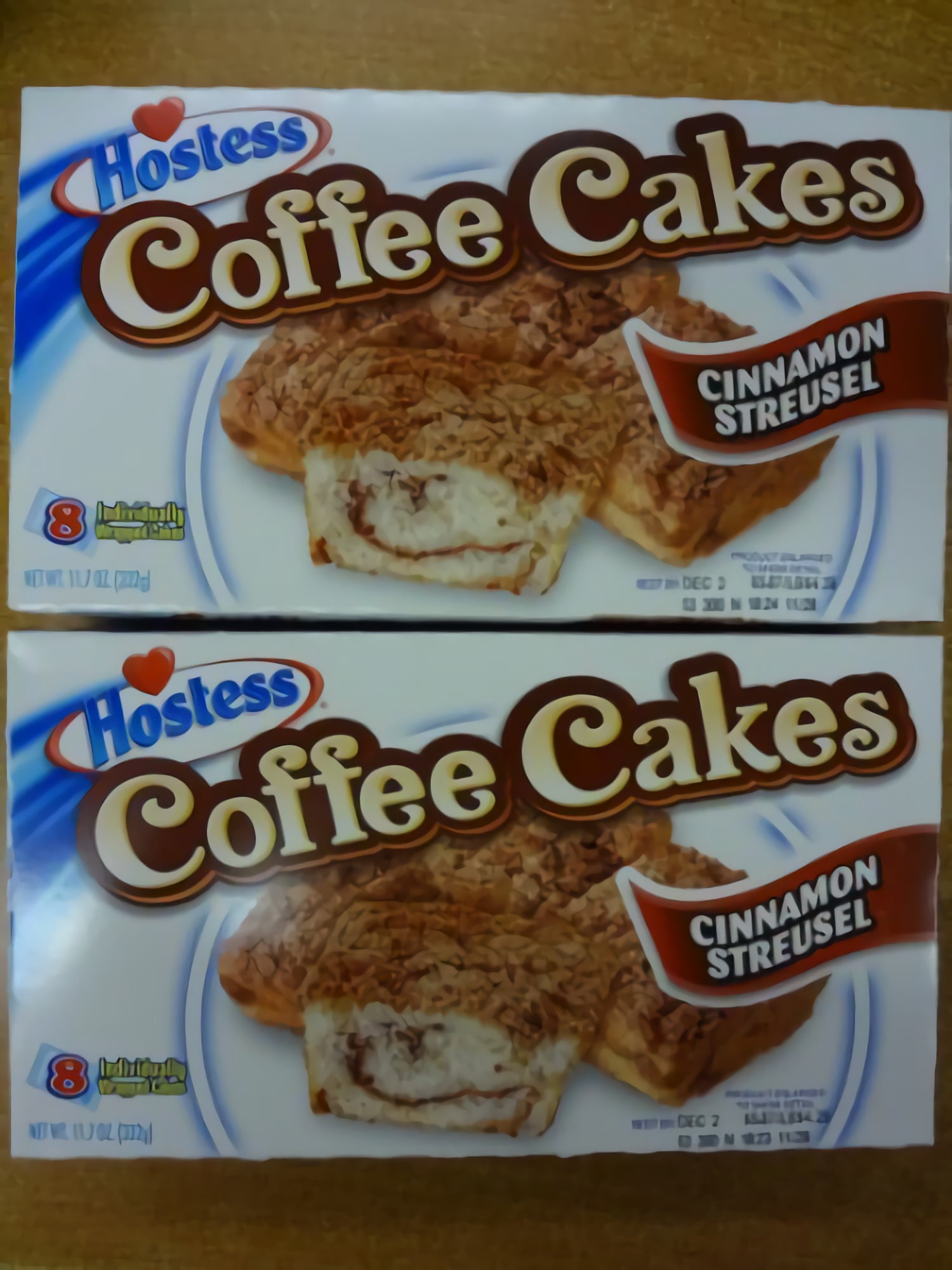Hostess Cinnamon Streusel Coffee Cakes, Crumb Snack, 2 Boxes, 16pcs ...