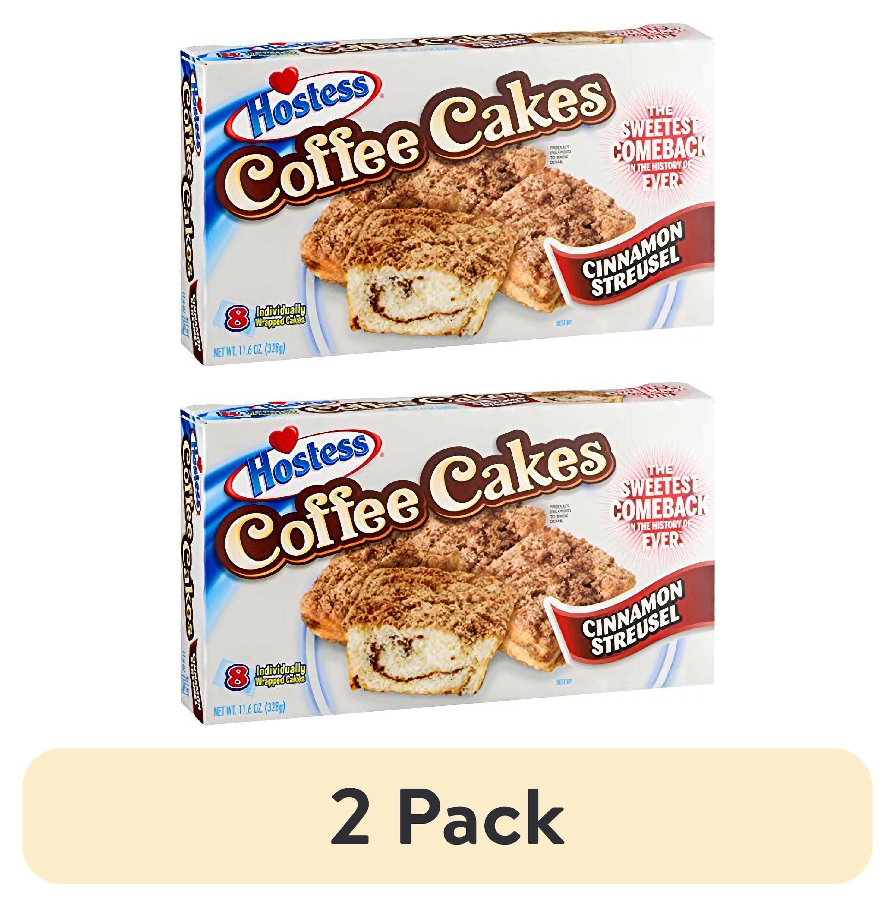 (2 pack) Hostess Coffee Cakes, Cinnamon Streusel, 8 Ct Box (Pack of 3 ...