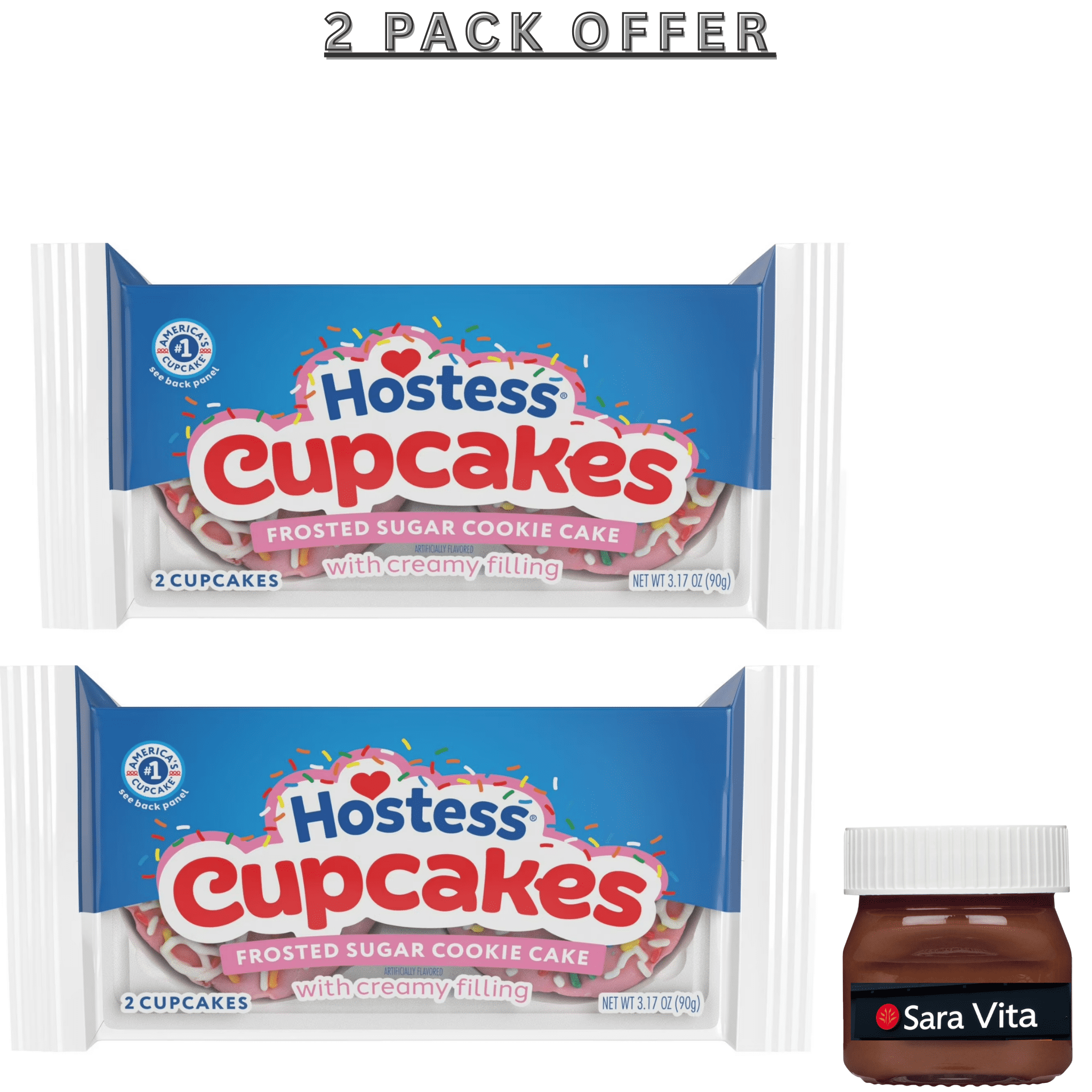 Hostess Cupcakes, Frosted Sugar Cookie Artificially Flavored Snack ...