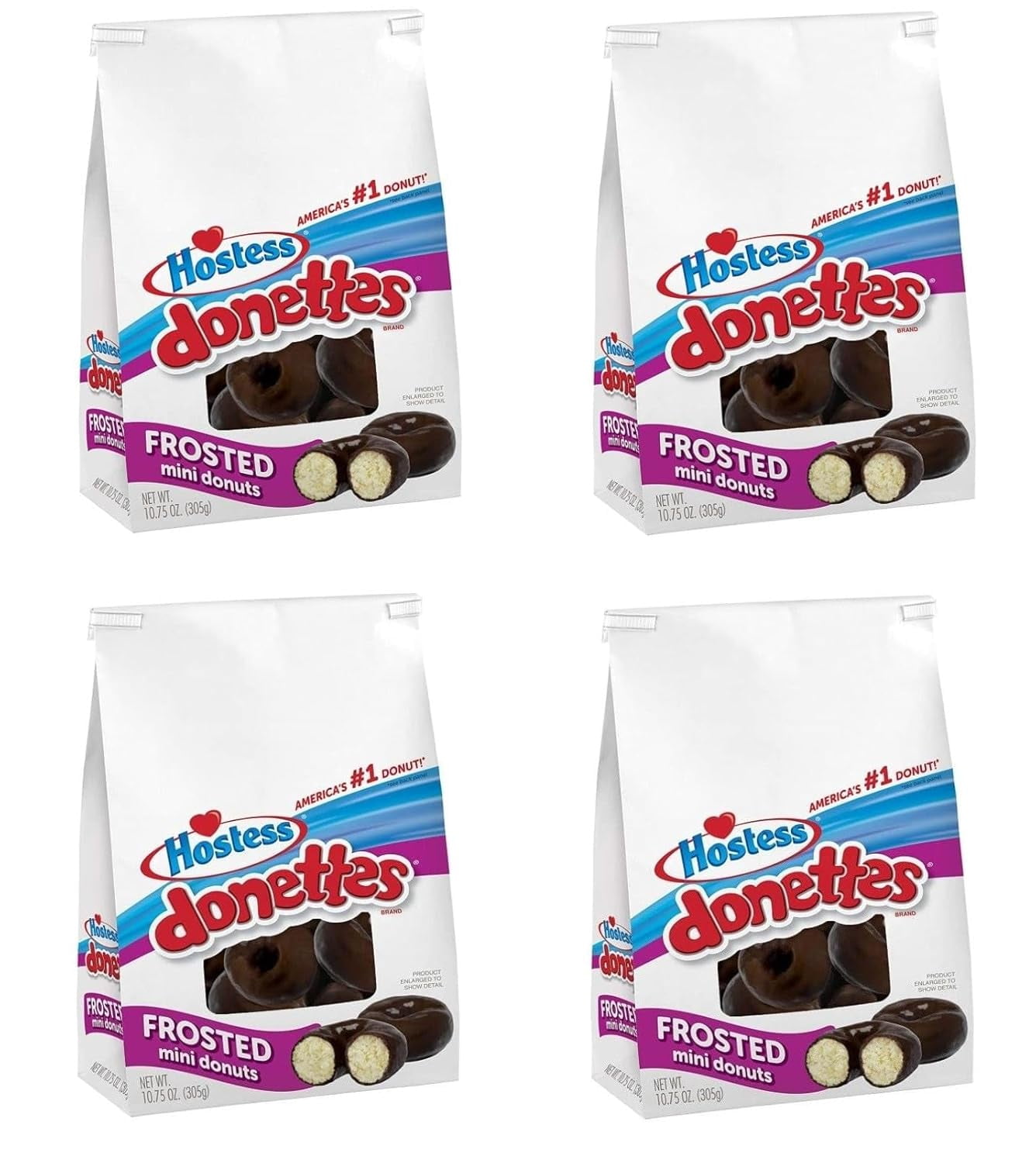 Hostess Donettes - Frosted Mini Donuts - Chocolate Flavored Donuts - 10 ...