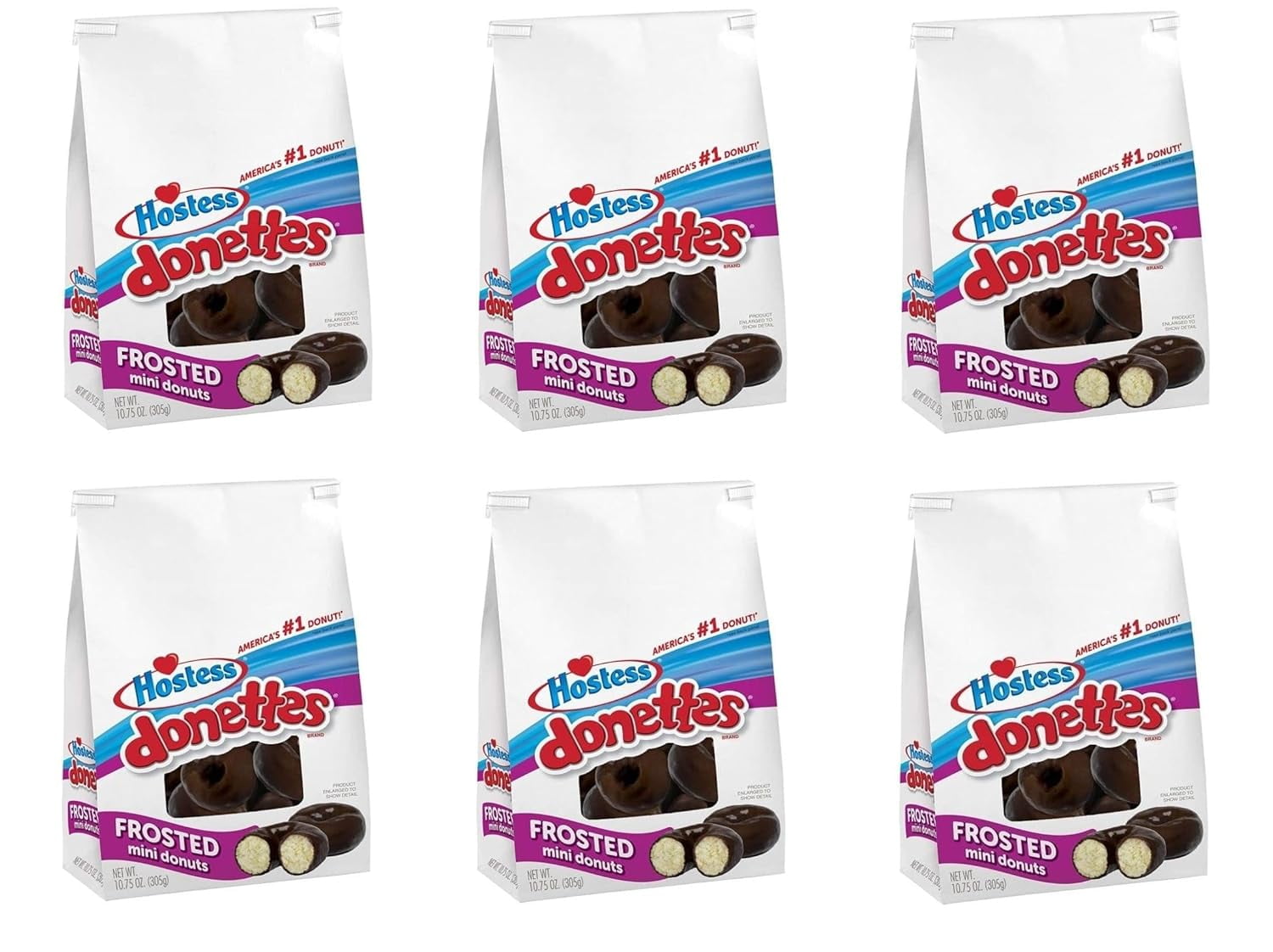 Hostess Donettes - Frosted Mini Donuts - Chocolate Flavored Donuts - 10 ...