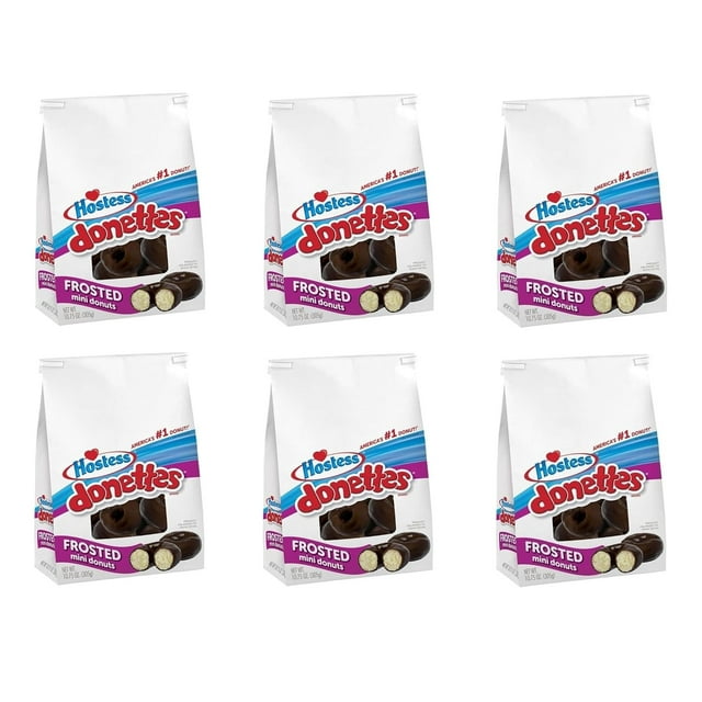 Hostess Donettes - Frosted Mini Donuts - Chocolate Flavored Donuts - 10 ...