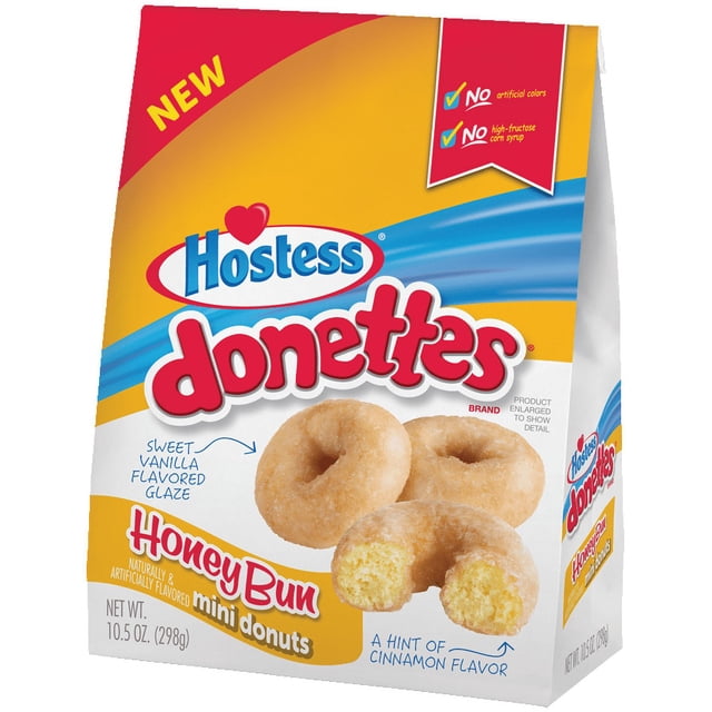 Hostess Donettes Honey Bun Flavored Mini Donuts, 10.5 oz Bag - Walmart.com