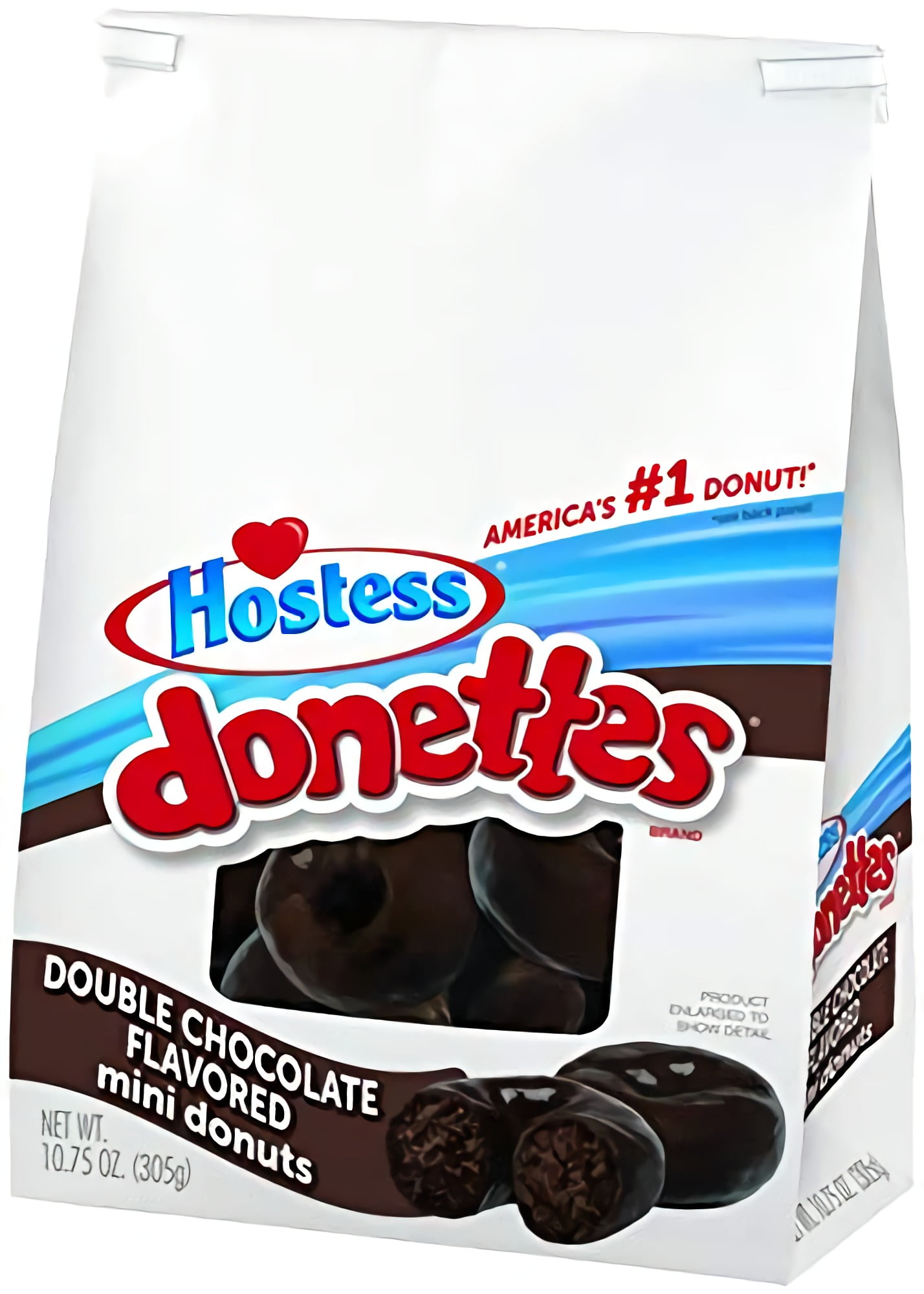 Hostess Frosted Double Chocolate Donettes Doughnut, Mini Pack of 6 ...