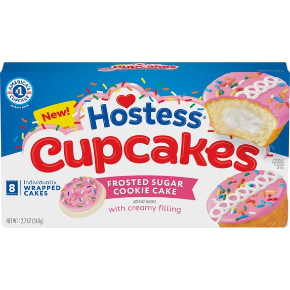 Hostess Cupcakes Frosted Sugar Cookie Snack Cakes, 12.7 Oz ...