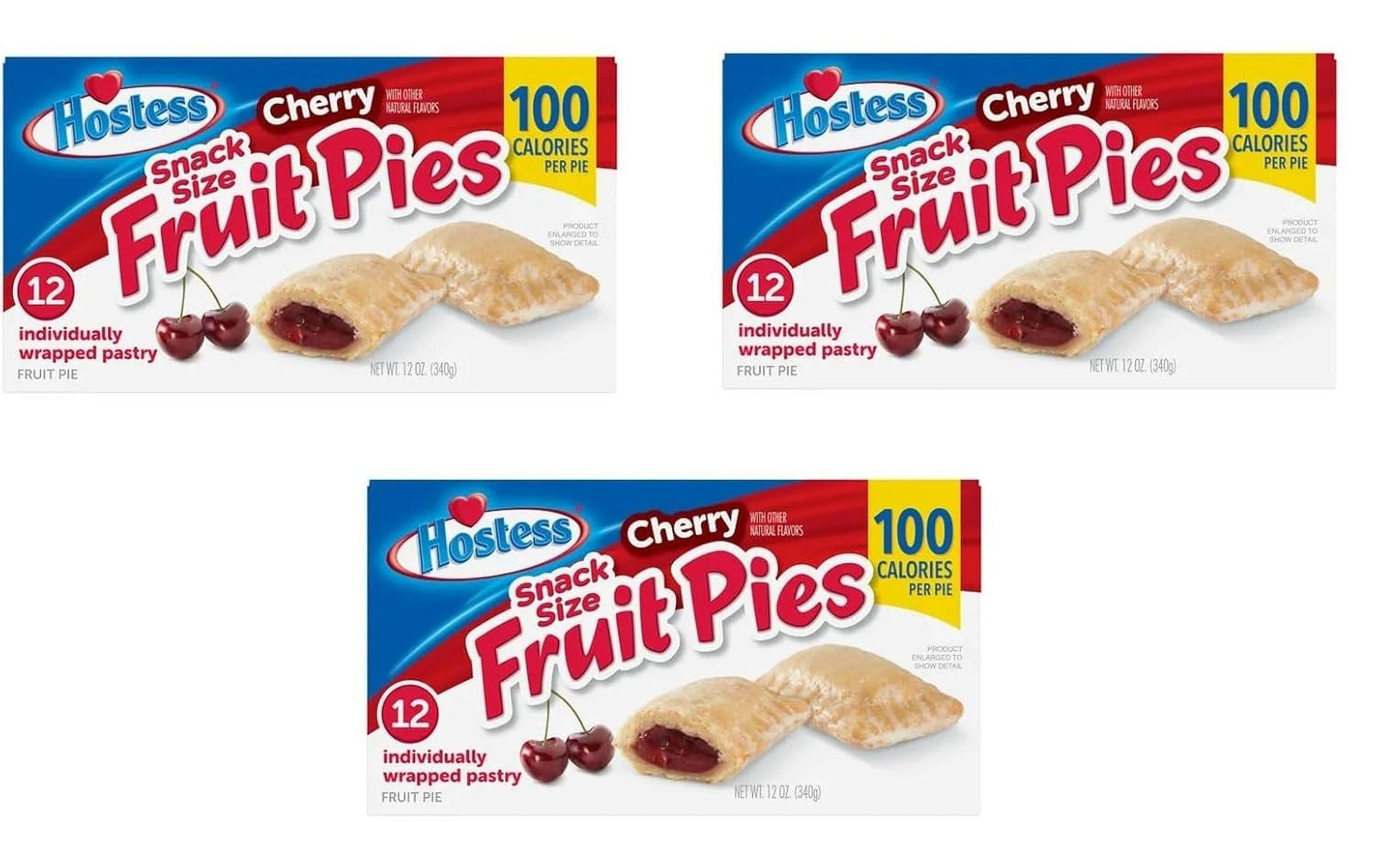 Hostess - Fruit Pies - Snack Size - 12 count - 12 Oz Box (Pack of 3 ...