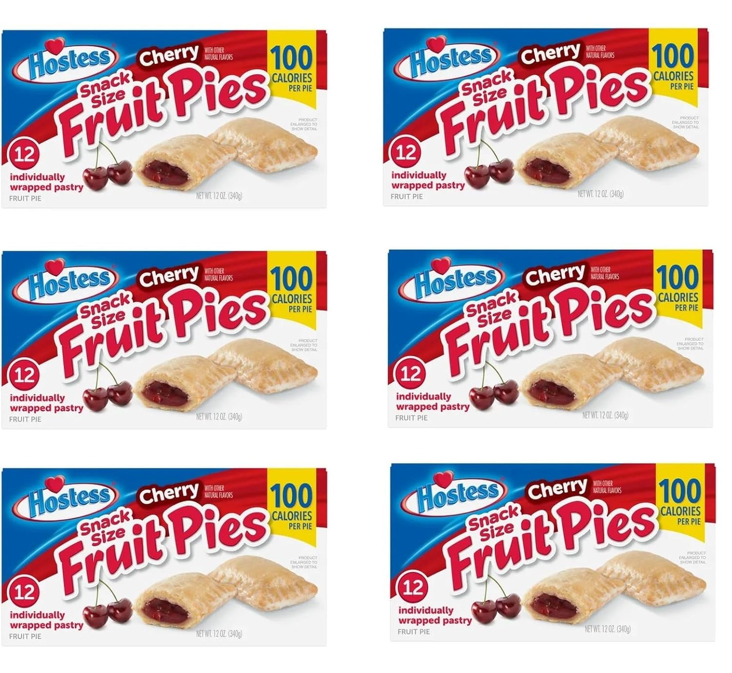 Hostess - Fruit Pies - Snack Size - 12 count, 12 oz (Pack of 6 ...