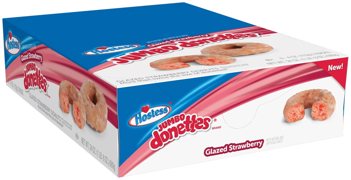 Hostess Glazed Strawberry Jumbo Donuts, 4 Ounce -- 36 per case ...