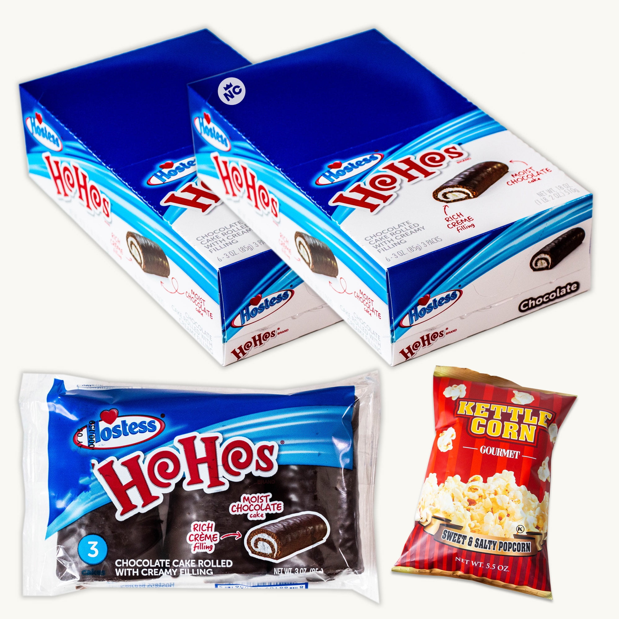 Hostess HOHOS Chocolate Cakes Single Serve (12ct, triple packs - 36 ...
