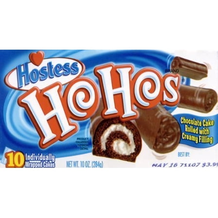 Hostess HoHos, Chocolate Cake with CrÃ¨me, 10 Count, Individually ...
