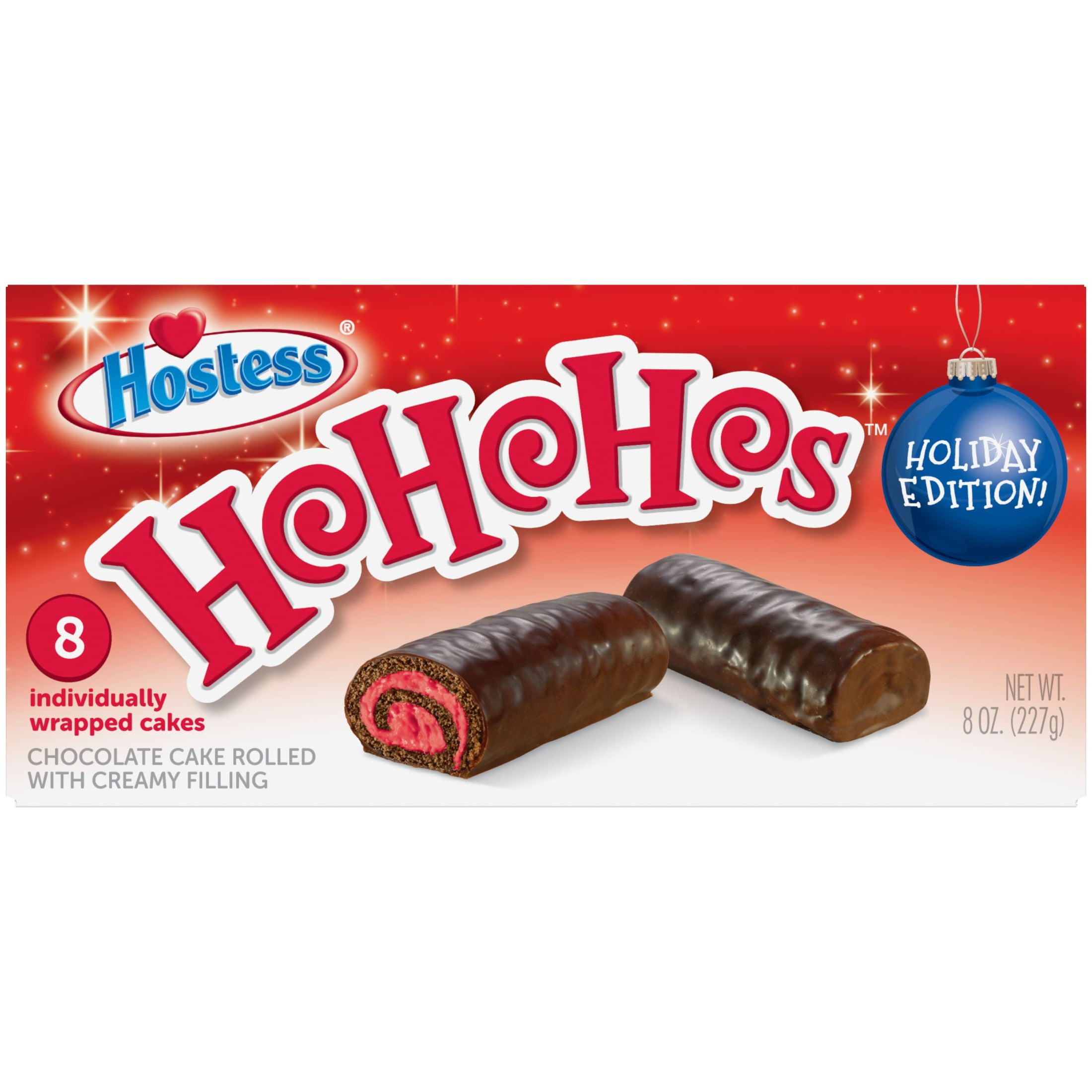 HOSTESS HOHOS Holiday Edition, Chocolate Snack Cake, Rich Creamy ...