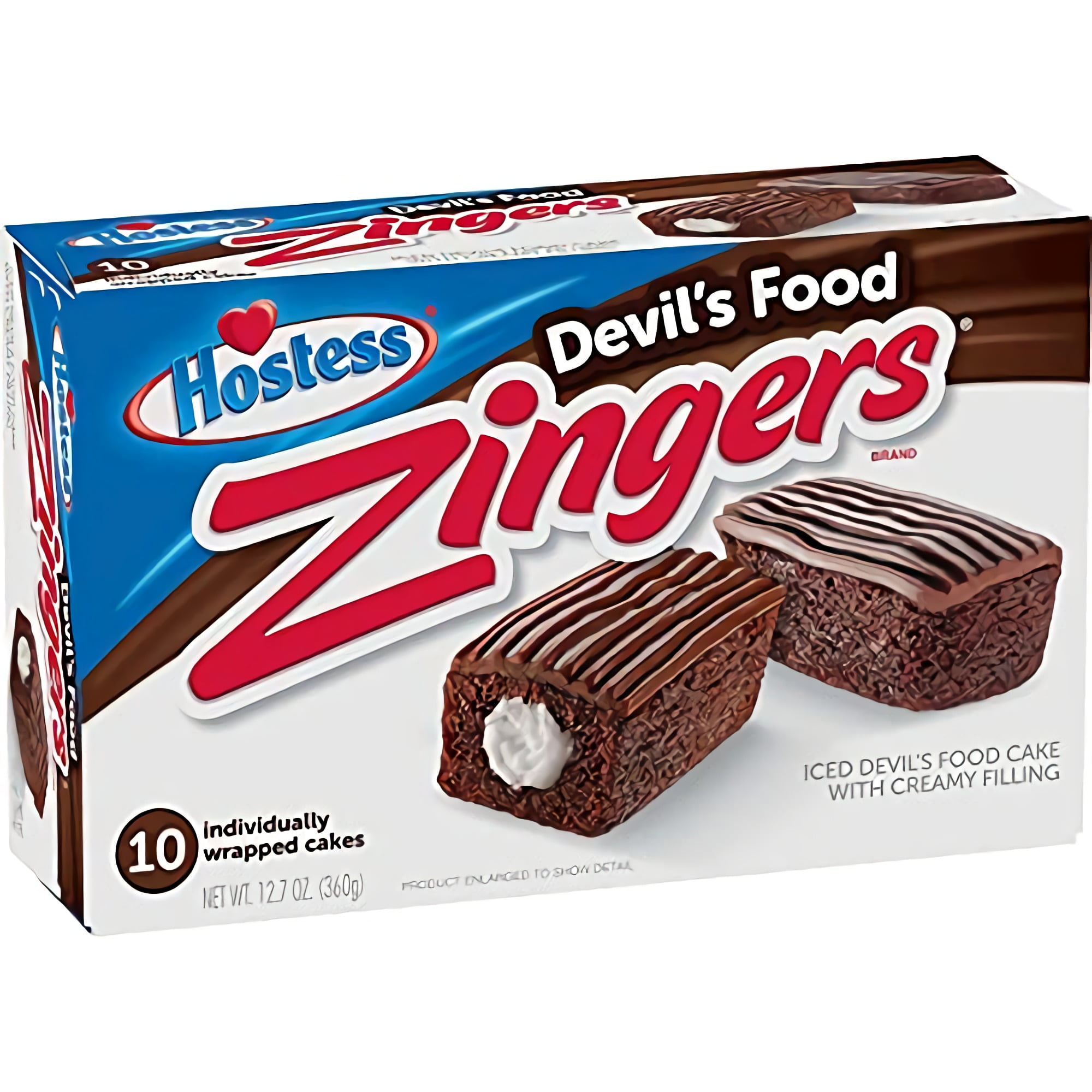 Hostess Iced Devil's Food Zingers Snack Cakes | Chocolate Bakery | 12.7 ...
