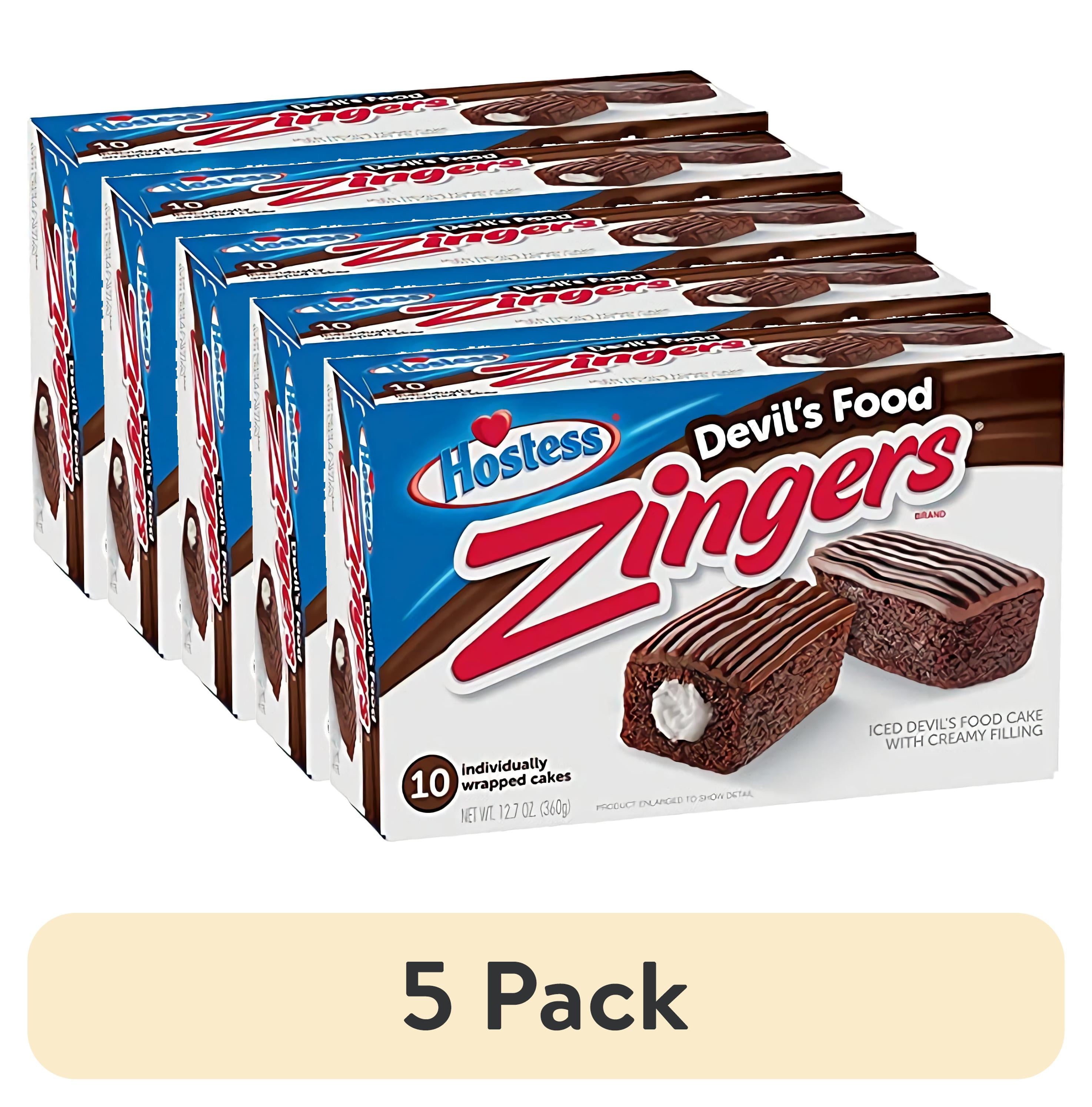 (5 pack) Hostess Zingers Devil's Food Deluxe Pack (20 Total Zingers ...