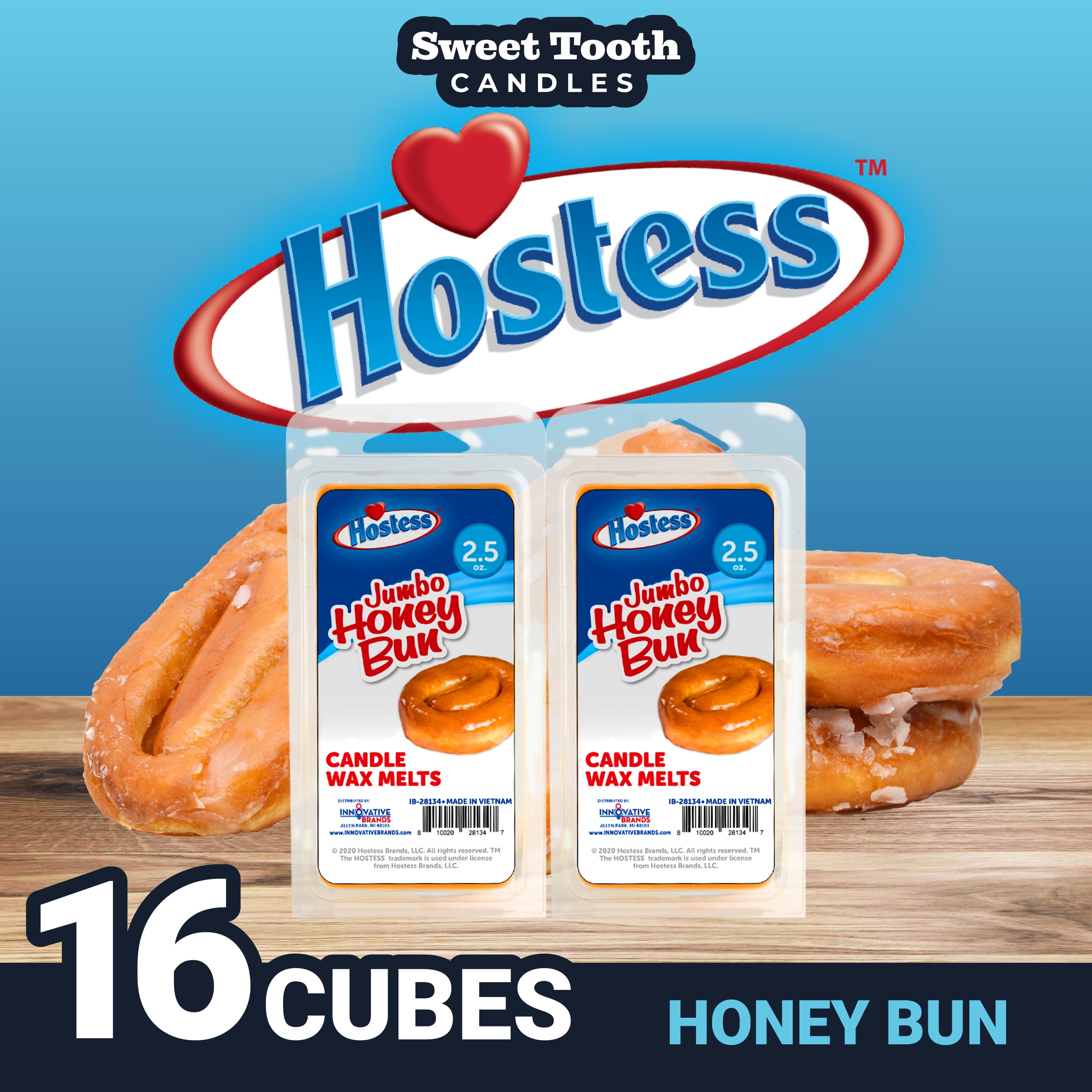Hostess Jumbo Honey Bun Wax Melts Cubes - 16 Pack of Wax Warmer Cubes ...