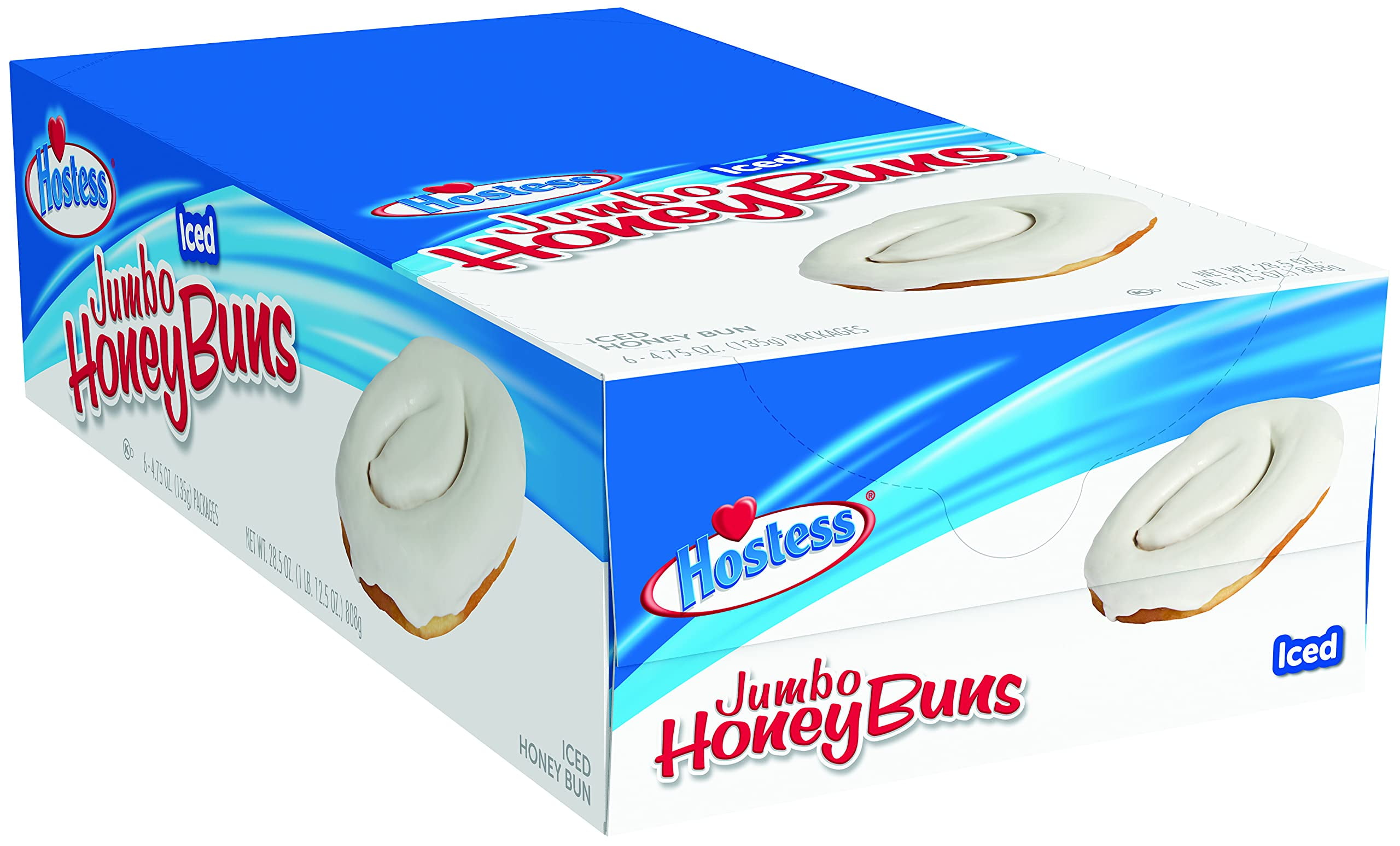 Hostess Jumbo Iced Honey Buns (Pack of 36) - Walmart.com