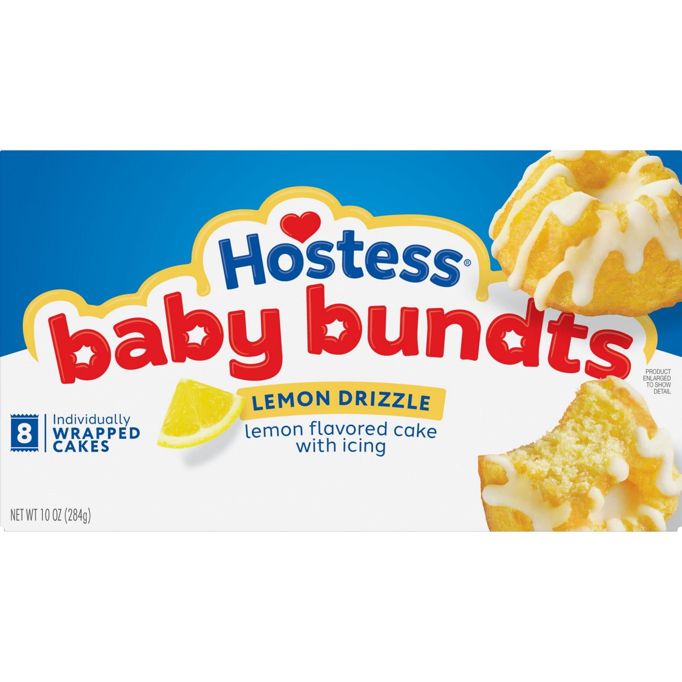 Hostess Lemon Drizzle Baby Bundts Mini Cakes, 8 ct,Hostess Lemon ...