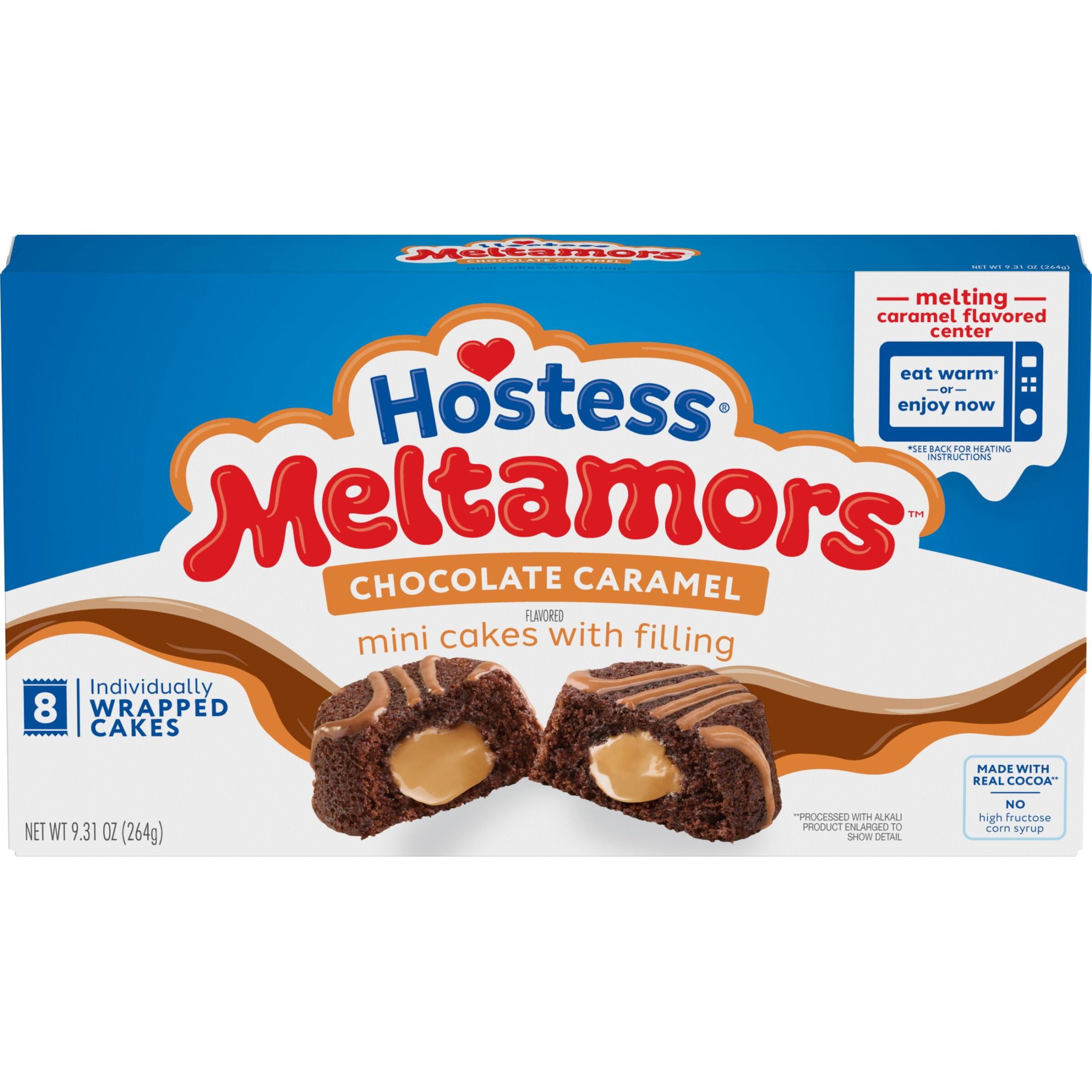 HOSTESS Chocolate Creamy Caramel Meltamors, Mini Snack Cakes with ...