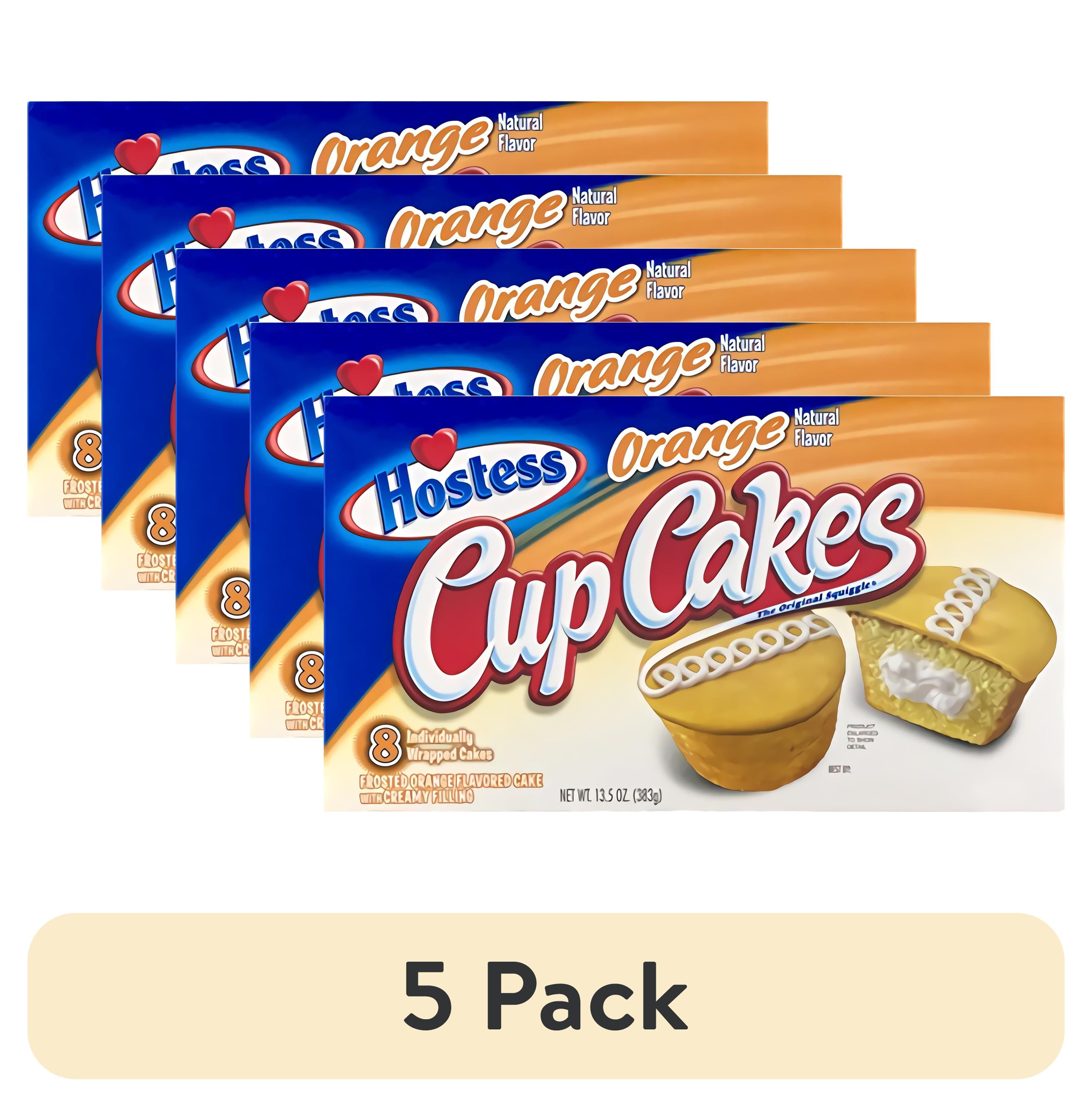 (5 pack) Hostess Orange Cupcakes, 8 Count, 13.5 oz Box | Pack of 3 (24 ...