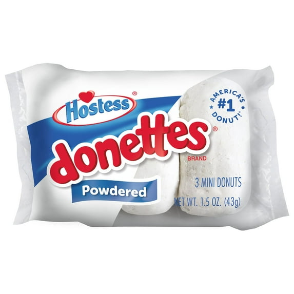 Hostess Donettes, Powdered Mini Donuts, 1.5 oz pack, 3 ct - Walmart.com
