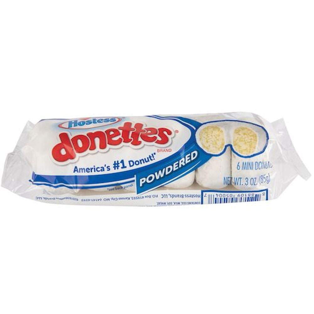 Hostess Powdered Sugar Mini Donette, 3 Ounce -- 60 per case. - Walmart.com