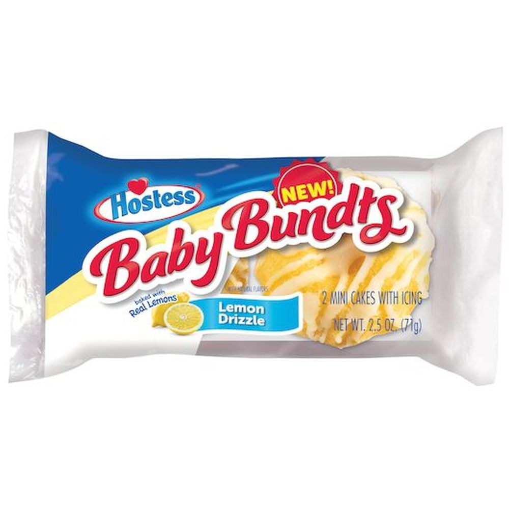 Hostess Dessert Snack, Single Serve Baby Bundts Lemon Drizzle Cake, 2.5 ...