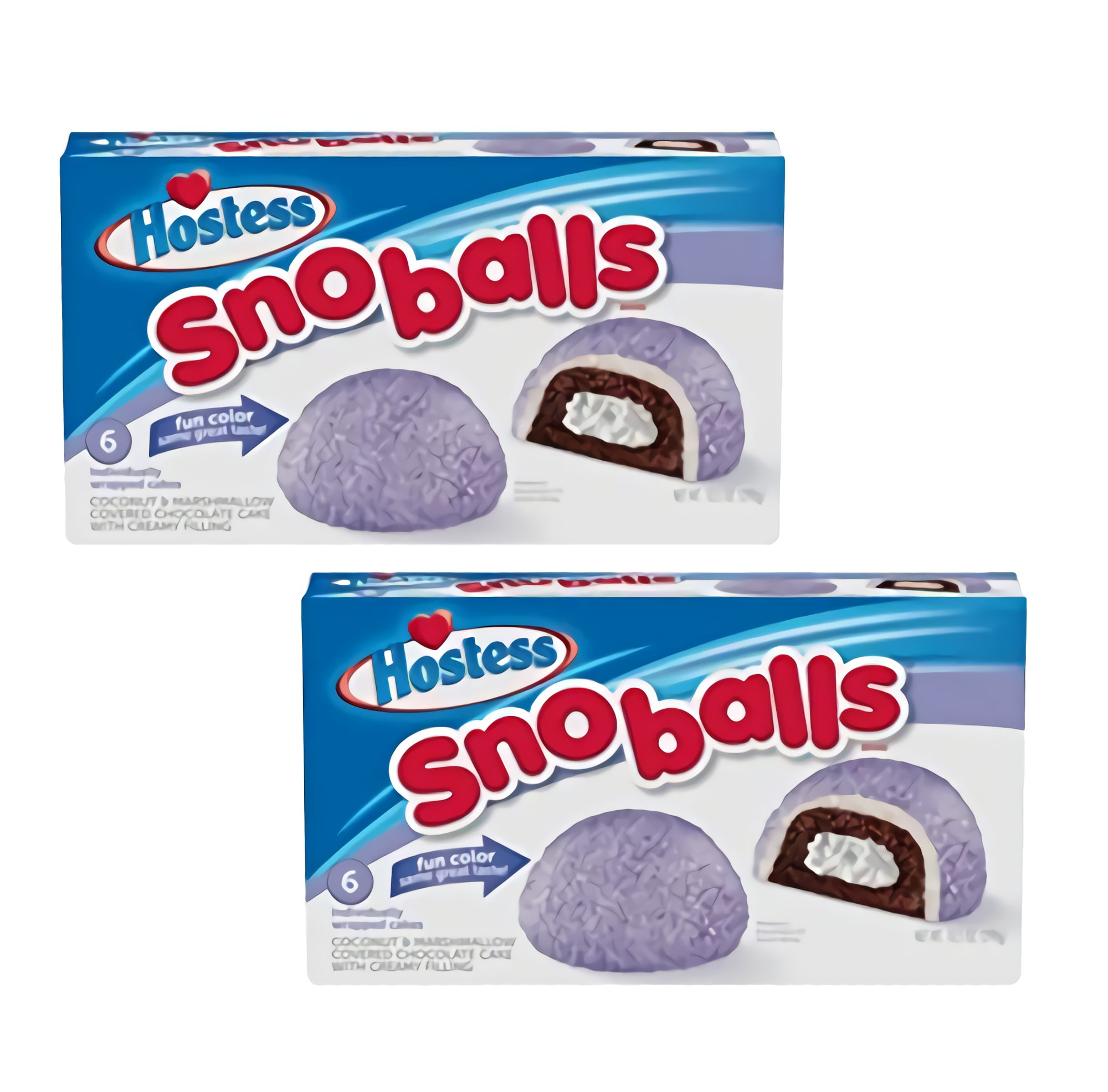 Hostess Dessert Snowball Snack Cake, Bakery Filled, 10.5oz, 6 Count ...