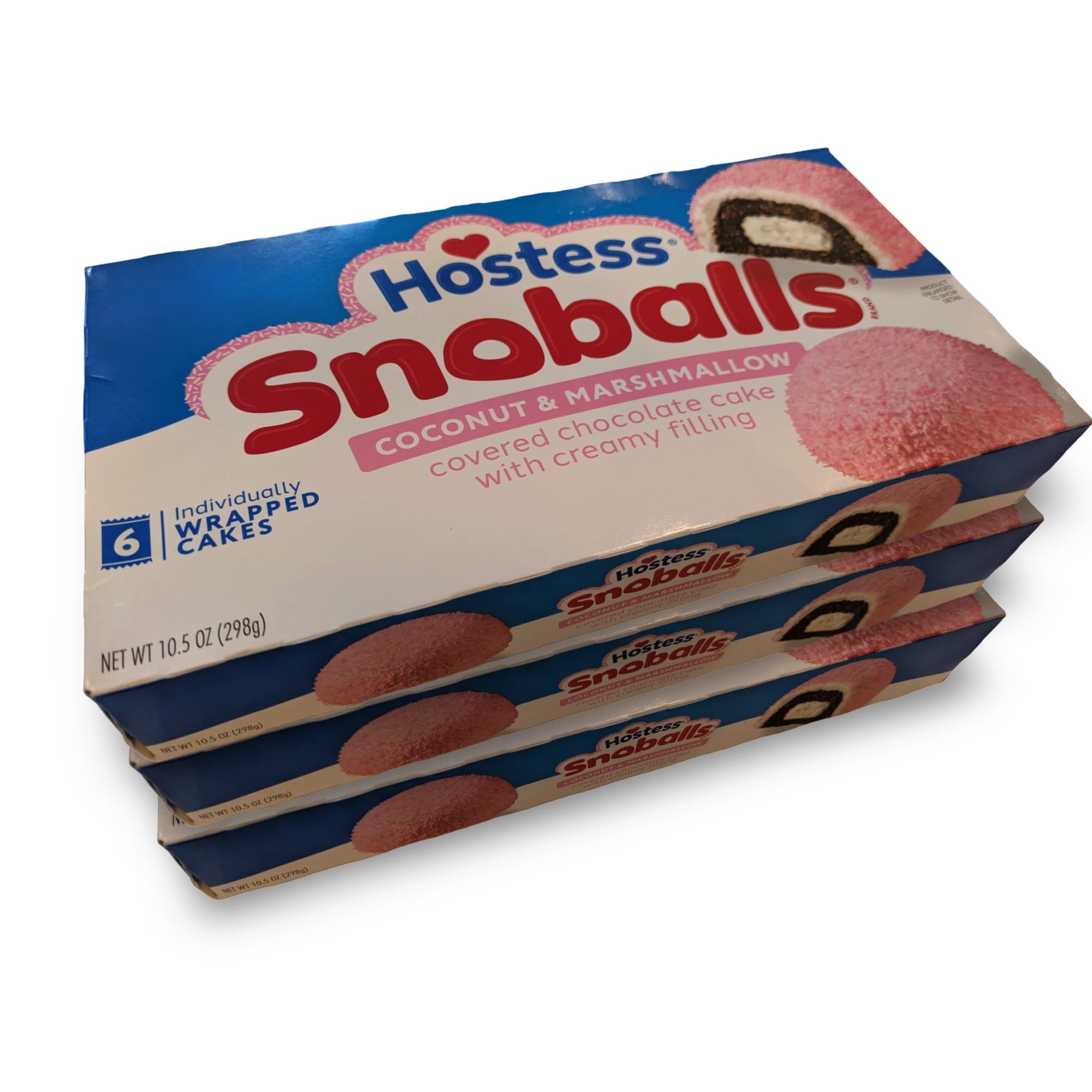 Hostess SnoBalls, Various Styles and Flavors, 10.5oz Box (3-Pack, 6 ...