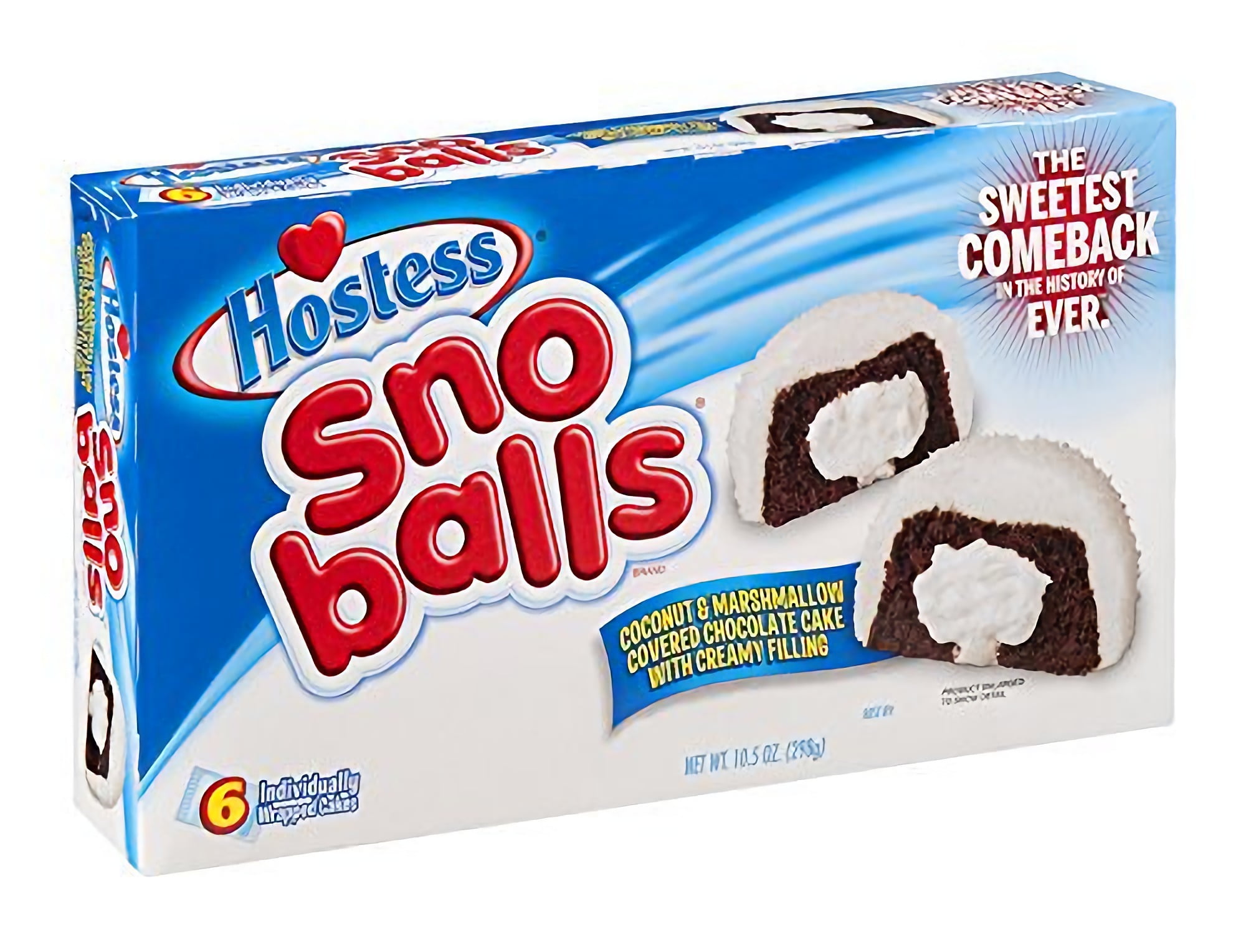 Hostess SnoBalls, Various Styles and Flavors, 10.5oz Box (3-Pack, 6 ...