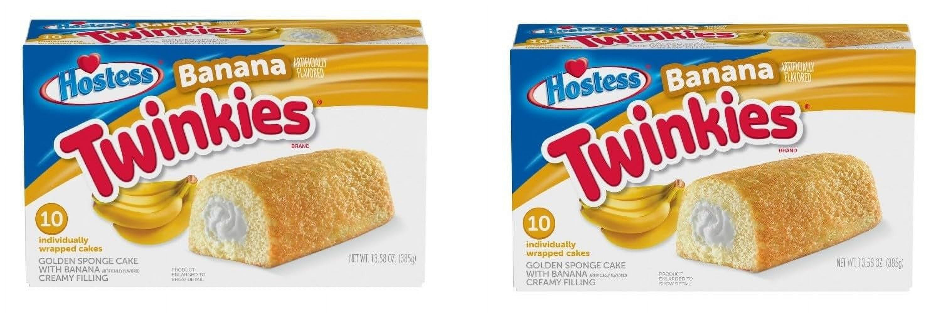 Hostess Twinkies - Creamy Golden Sponge Cake With Banana - Creamy ...