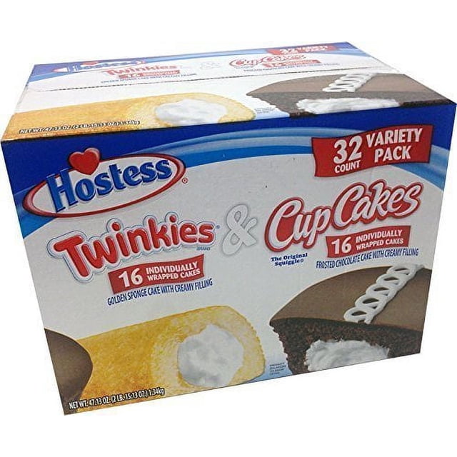 Hostess Twinkies & Cupcakes (16 Twinkies & 16 Cupcakes), Individually ...