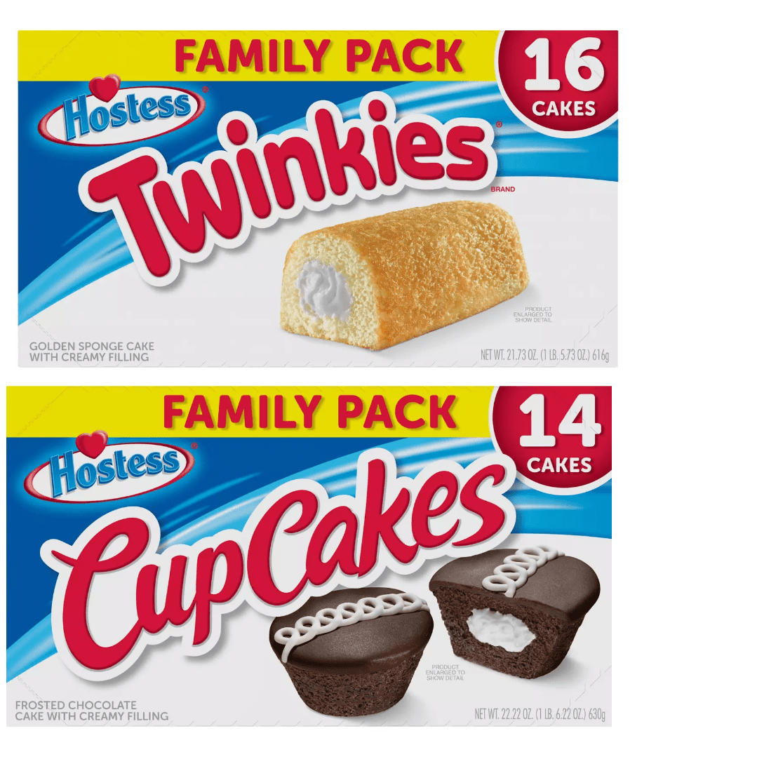 Hostess Twinkies Golden Sponge Cake - Family Pack16ct&Hostess Chocolate ...