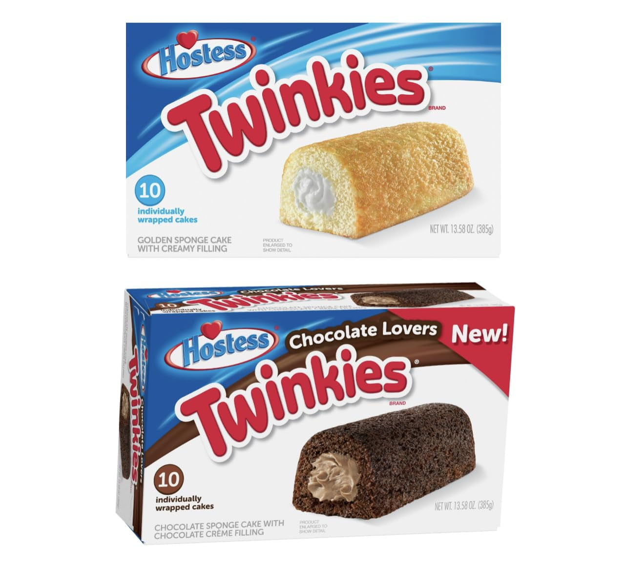 Hostess Twinkies Lovers Bundle Chocolate and Vanilla 10 Individually ...