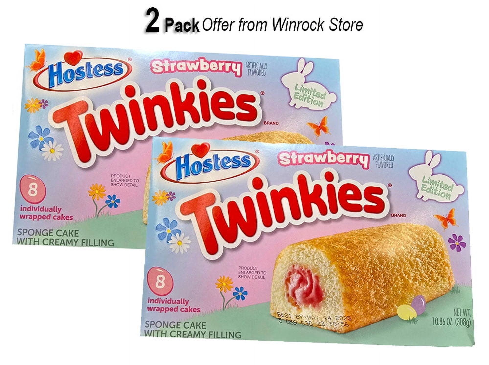Hostess Twinkies Strawberry Flavoured, 8 Individually Wrapped Sponge ...