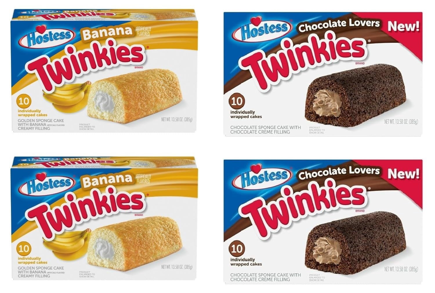 Hostess - Twinkies Variety Pack - Creamy Golden Sponge Cake With Banana ...