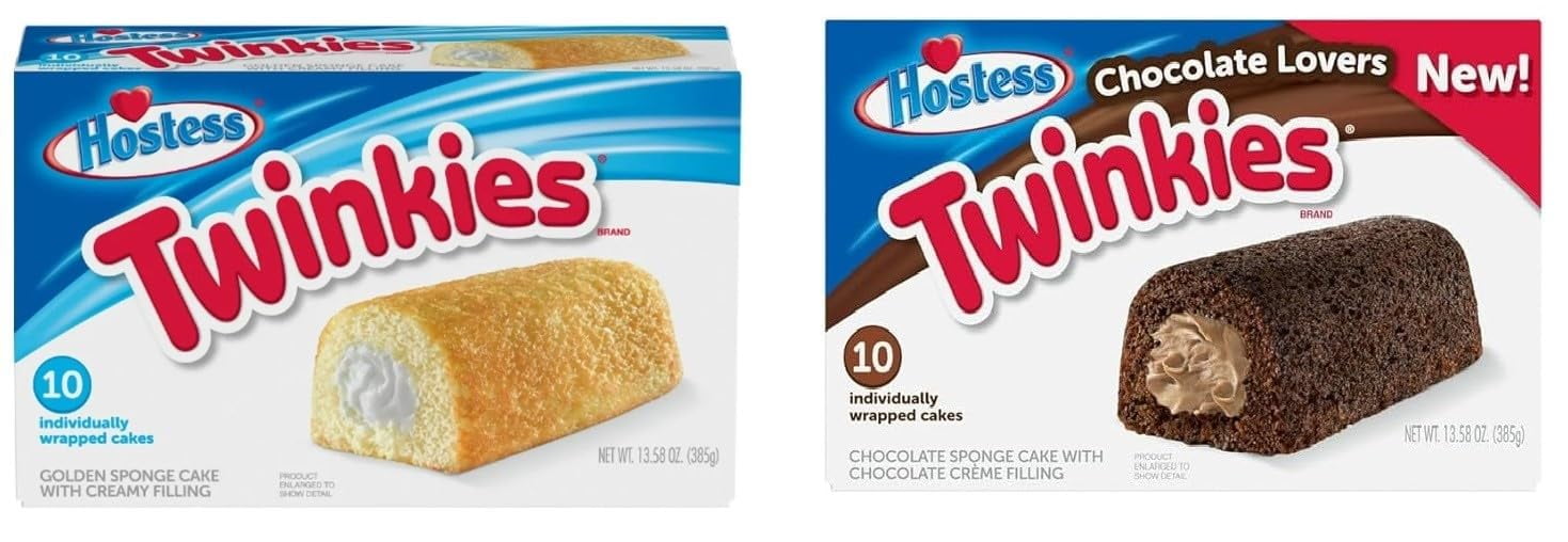 Hostess - Twinkies Variety Pack - Creamy Golden Sponge & Chocolate ...