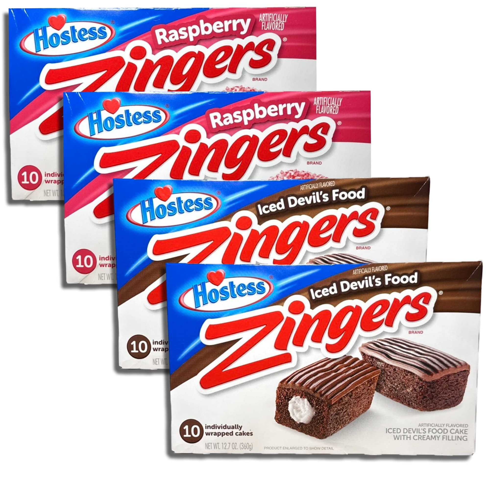 Hostess Zingers Combo | Chocolate & Berry | 12.7 Ounce | Four 10 Count ...