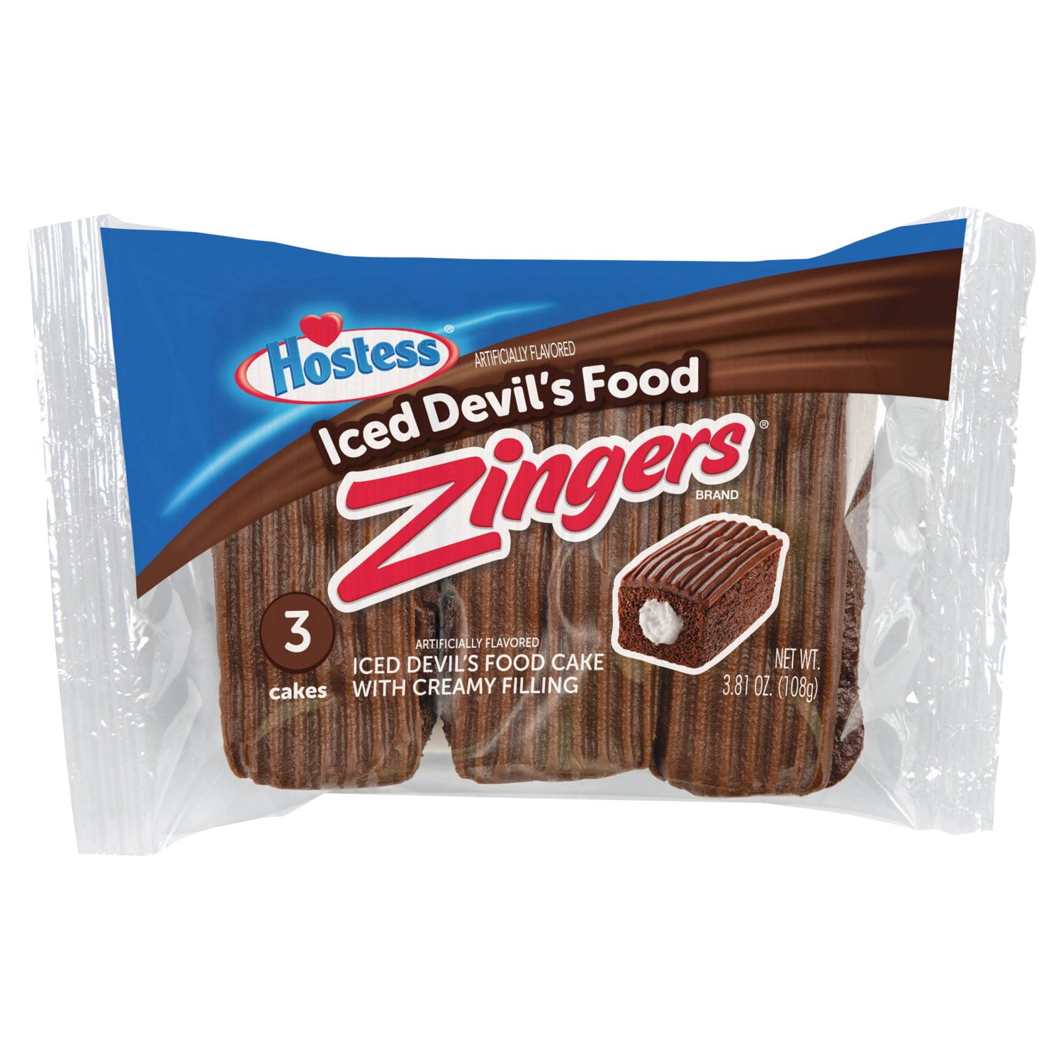 Hostess Zingers Devil's Food Single Serve - 3.81 Oz Package May Vary ...