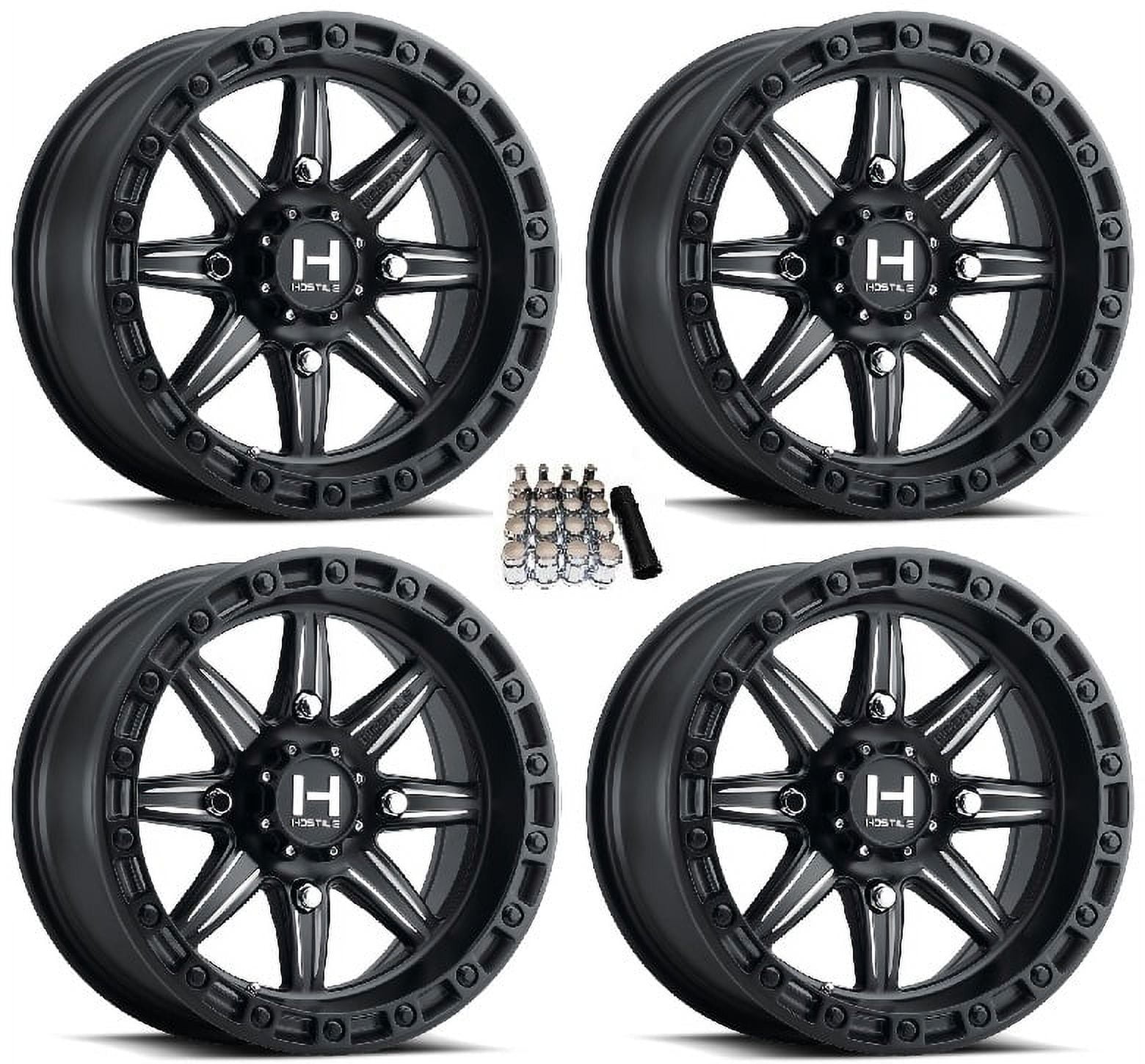 Hostile Alpha 15" UTV Wheels Satin Black Polaris RZR 1000 XP / Ranger ...