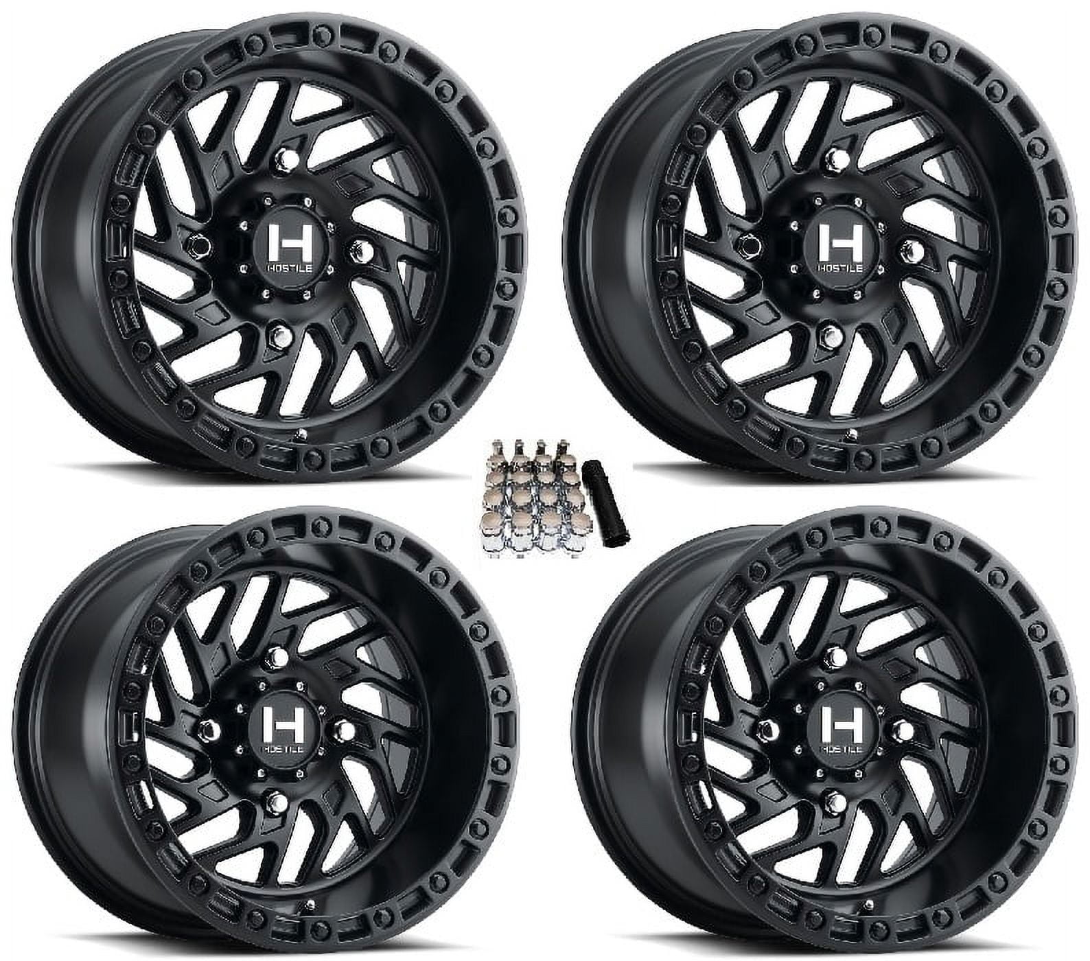 Hostile Jigsaw 15x8/15x10 UTV Wheels Satin Black Polaris RZR 1000 XP ...