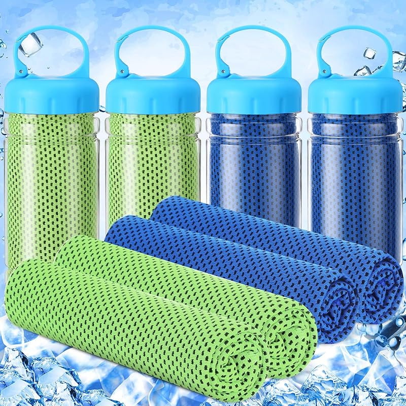Hosuly 4 Pack Cooling Towel 40" x 12" Cooling Towels for Neck and Face ...